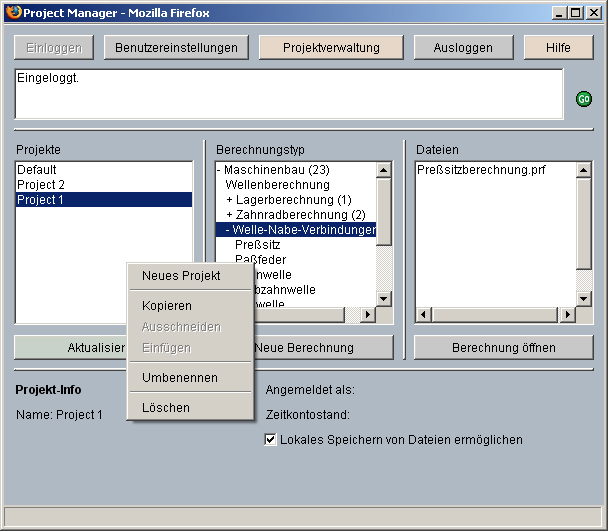 GWJ eAssistant: Projektmanager