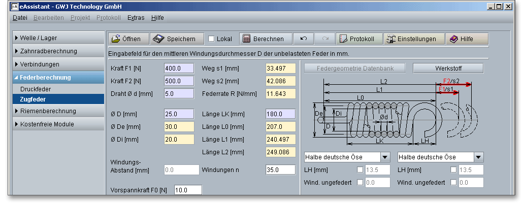 23 Zugfeder nach DIN EN 13906-2, Ausgabe 2002